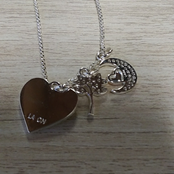 la cn | Jewelry | La Cn Silverstone Chain And 3 Charms Looks New | Poshmark